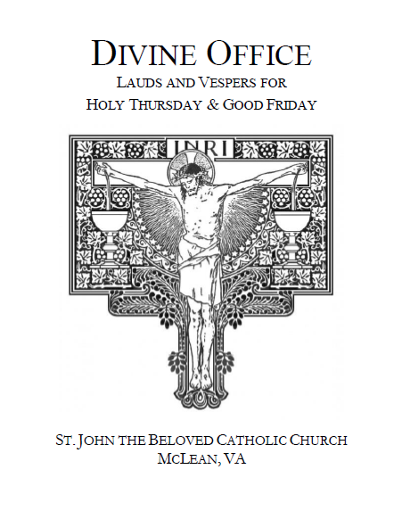 Holy Triduum Booklets - Northern Virginia Divine Office Society